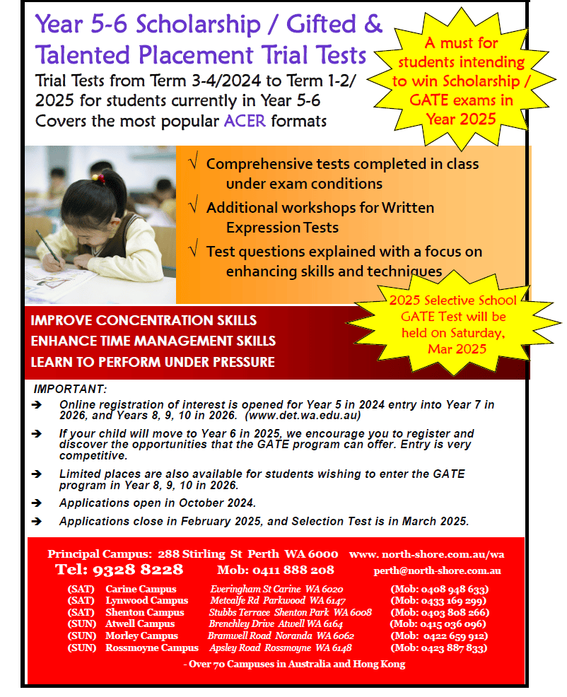 WA – 2025 Scholarship / GATE Exam Preparation | North Shore Coaching ...